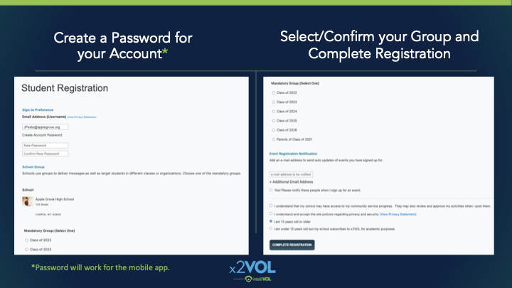 How do I register or join x2VOL as a student?