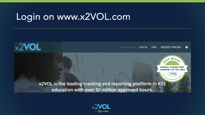 How do I log hours in x2VOL?